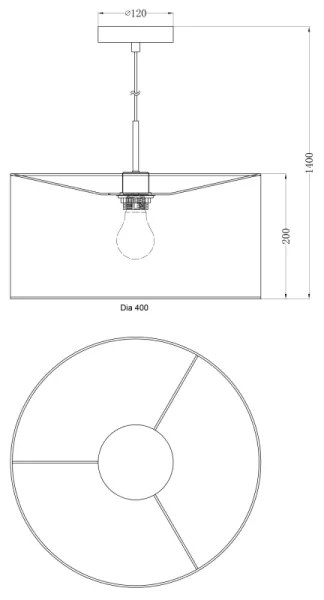 Globo 15185H - Lustr PACO 1xE27/60W/230V