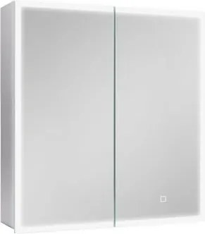 Zrcadlová skříňka s osvětlením SAT 65x70 cm kov hliník SATZGALED6570AL