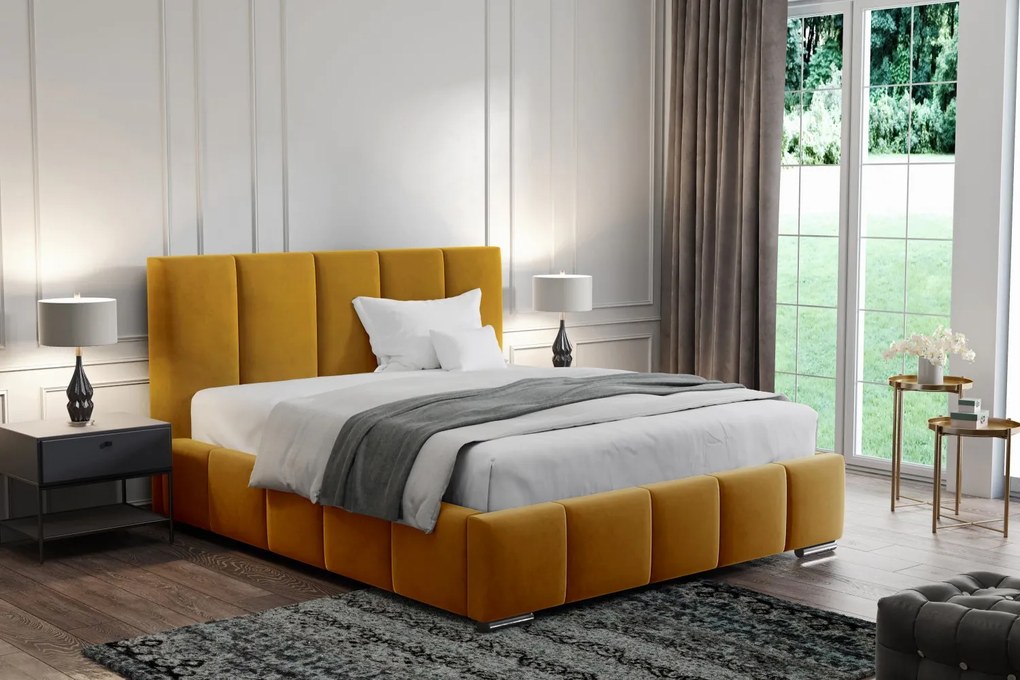 Postel MODEL 09 140x200 hořčicová - MAGIC VELVET 2212