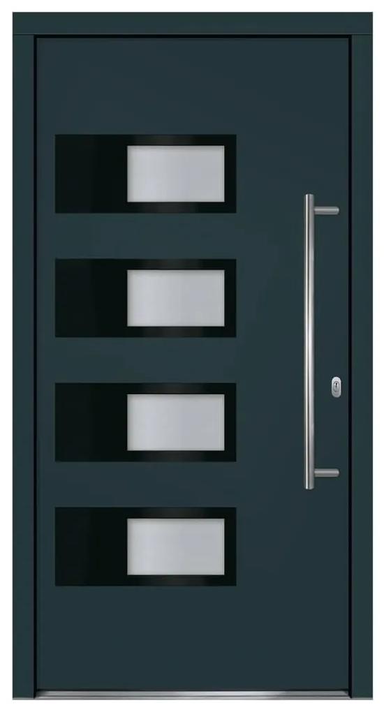 Vchodové dveře antracitové 110 x 210 cm hliník a PVC,  3157070