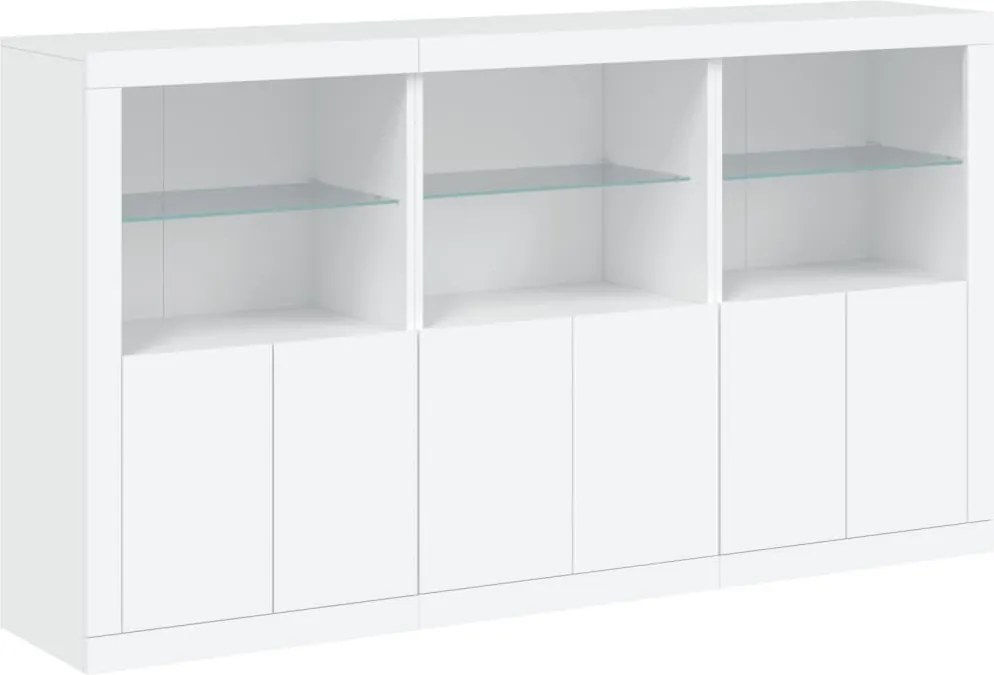 Příborník s LED osvětlením bílý 181,5 x 37 x 100 cm 3209149