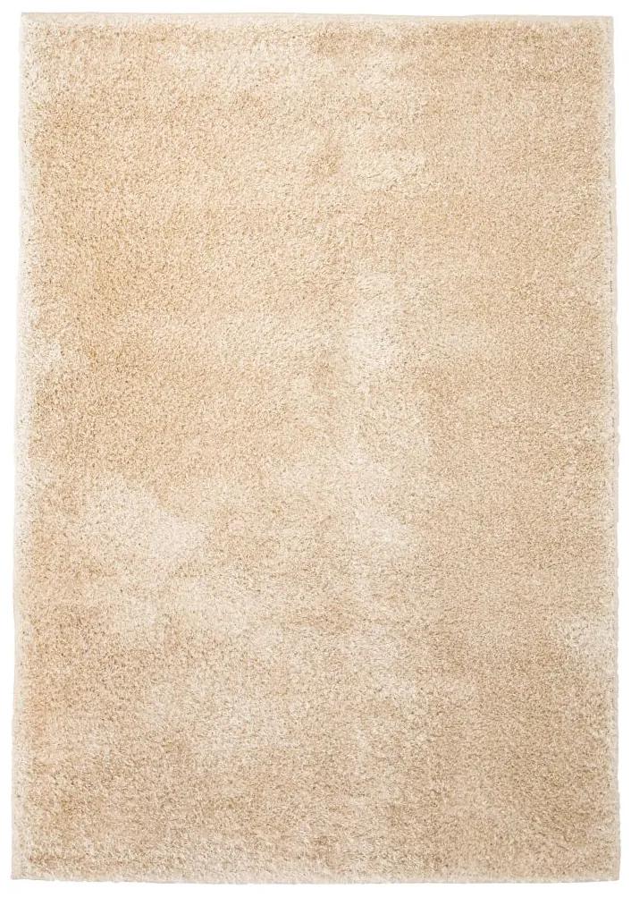 Kusový koberec s vysokým vlasem - béžový | 120x170 cm