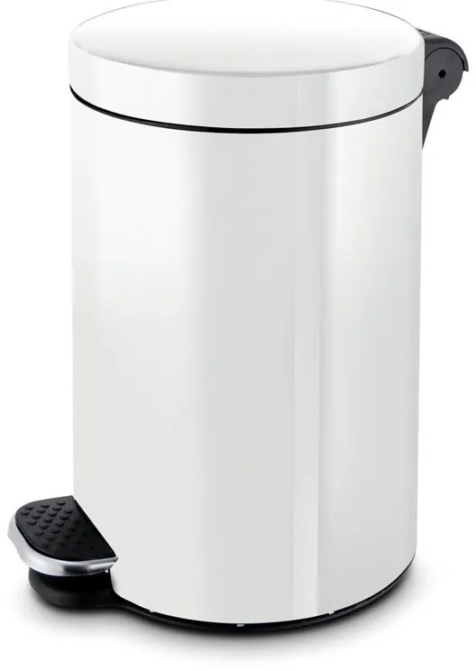 Nášlapný odpadkový koš 20 L, lakovaný bílý