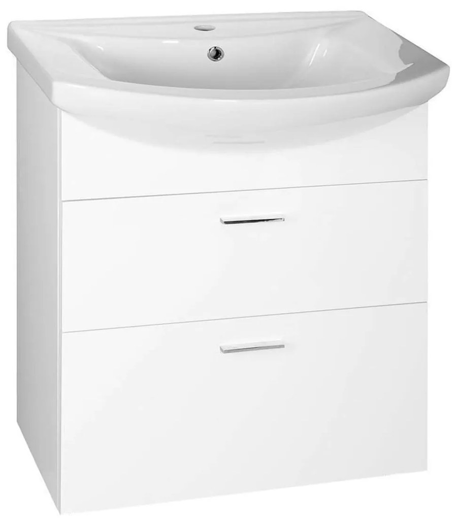 Aqualine Zoja - Umyvadlová skříňka 62x74x32 cm, bílá 51061A