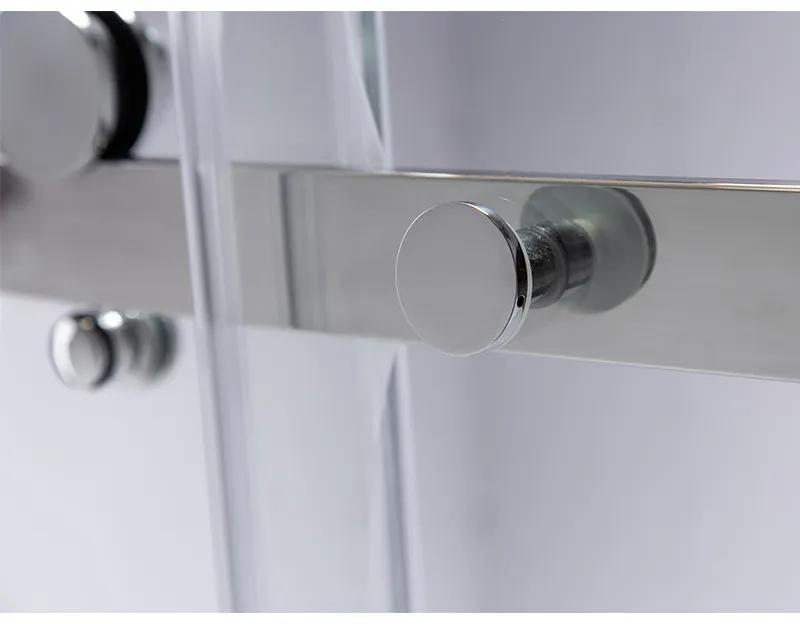 BPS-koupelny Posuvné sprchové dveře HYD-PD03C 110 chrom/transparent pro instalaci do niky + vanička HYD-OSV-ST05D bílá