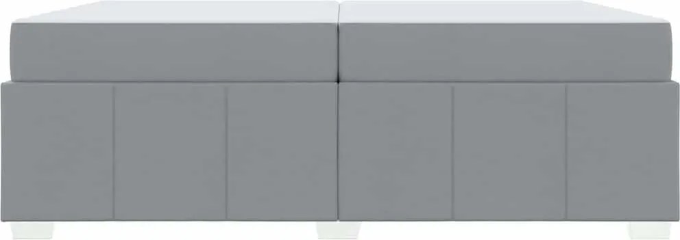 Rám postele s matrací Světle šedá 200 x 200 cm textil 3398307