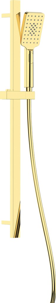 Deante Alpinia, sprchový sloup 80cm s 3-funkční ruční hlavicí a sprchovou hadicí 150cm, zlatá lesklá, DEA-NGA_Z52K