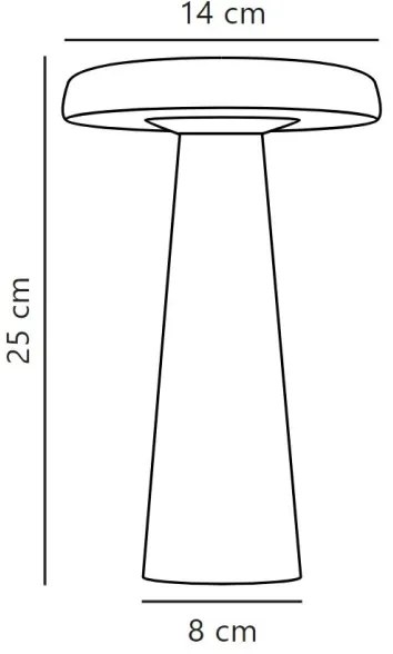 DFTP by Nordlux-LED Stmívatelná venkovní stolní lampa ARCELLO LED/2,8W/3,7V IP54