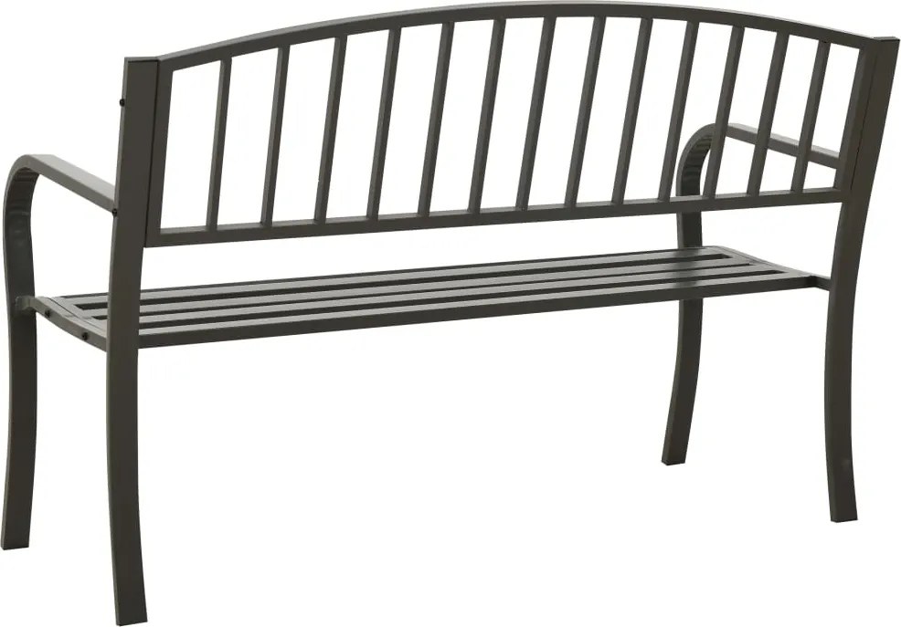 Zahradní lavice šedá 120 cm ocel 319581