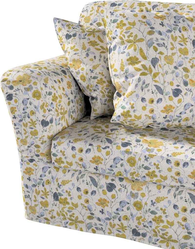 Potah na pohovku IKEA  Tomelilla 2-místná nerozkládací barva žlutá látka pletený vzor, vzorované