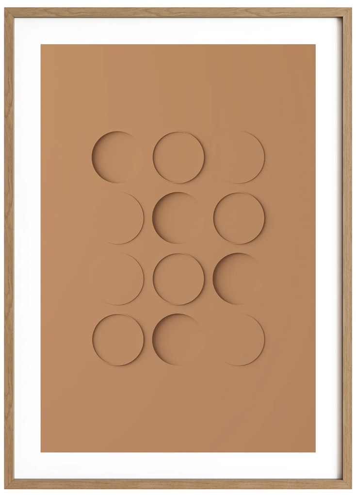 Idealform Poster no. 3 Shadow forms Barva: Terracotta, Velikost: 300x400 mm