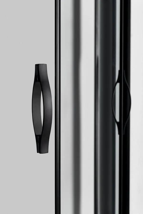 Gelco SIGMA SIMPLY BLACK čtvrtkruhová sprchová zástěna 1000x800 mm, R550, L/R, čiré sklo GS1080B