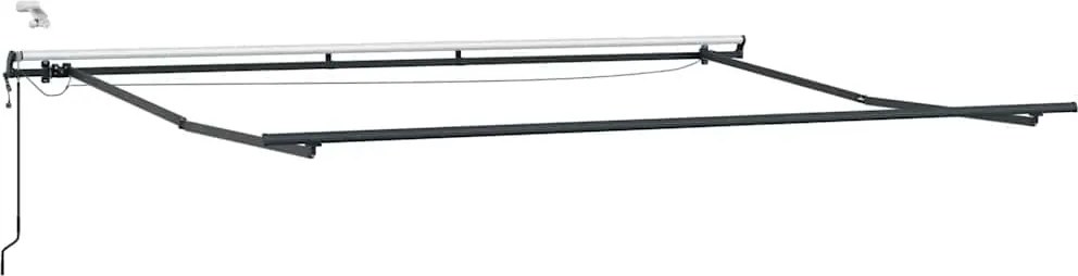 Automatická zatahovací markýza s LED světly hnědá 450 x 300 cm 3310214