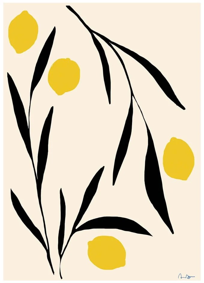Plakát 50x70 cm Lemon – Anna Mörner – The Poster Club Biano.cz