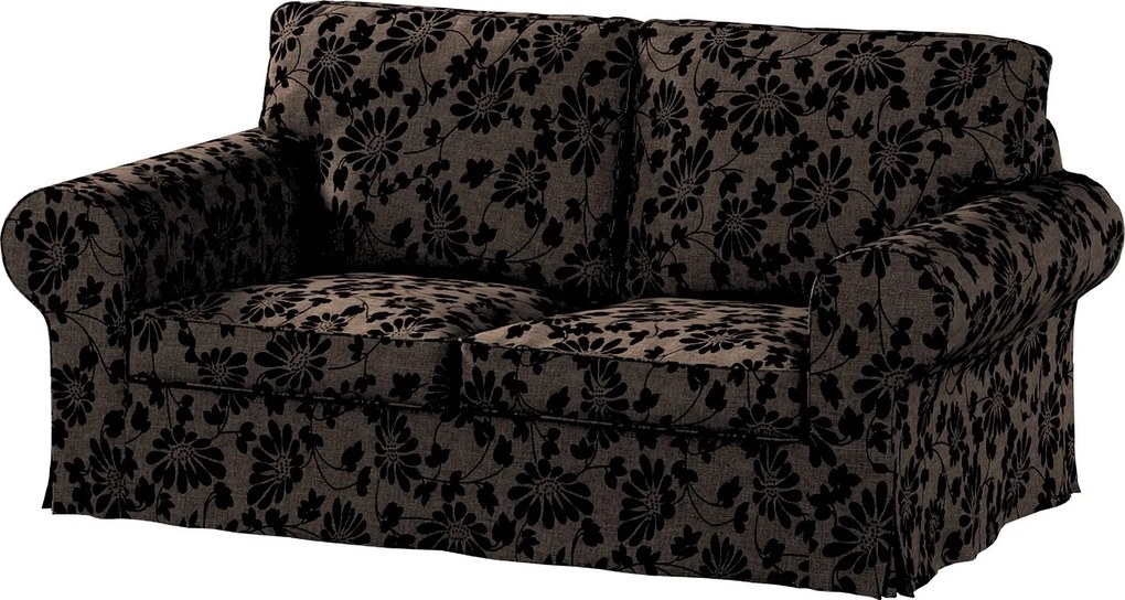 Potah na pohovku IKEA Ektorp 2-místná rozkládací NOVÝ MODEL 2012 barva hnědá látka pletený vzor, vzorované