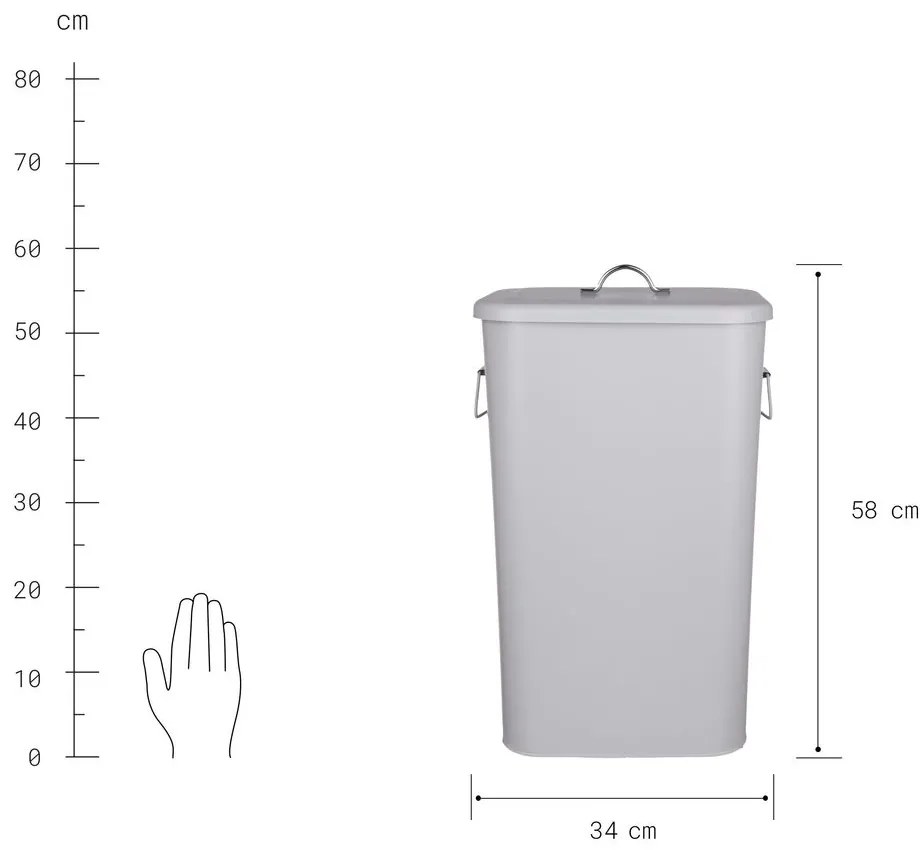 BINSTER Odpadkový koš 41 l - šedá