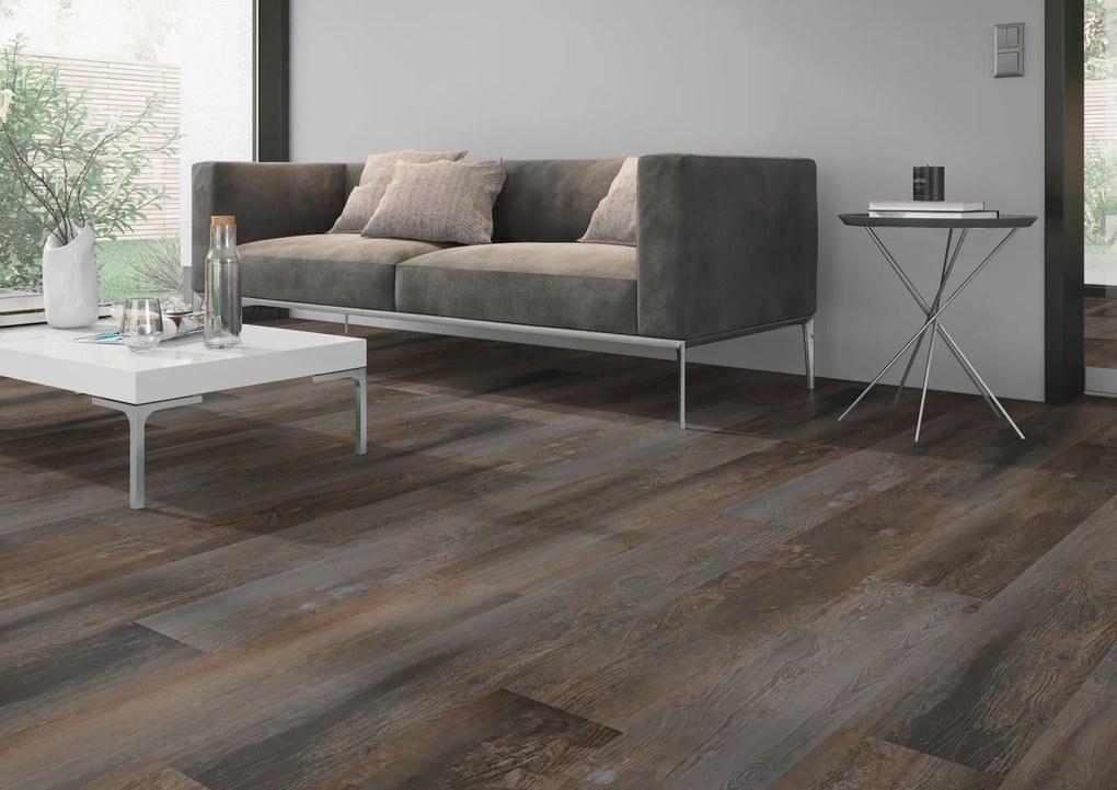 Oneflor, Vinylová podlaha lepená ECO 55 068 Smoked Pine Brown - borovice, 1219,2 x 184,1 mm