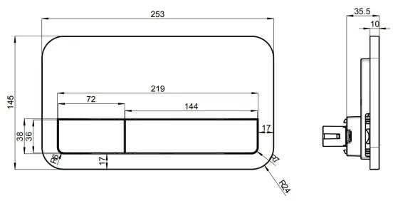Villeroy & Boch 92249068 - Splachovací tlačítko VICONNECT bílá