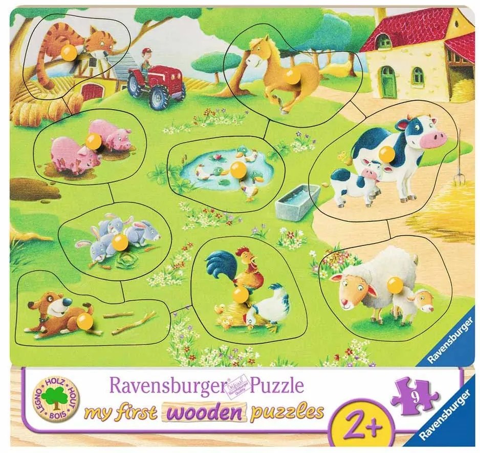 Ravensburger dřevěná vkládačka zvířátka na farmě