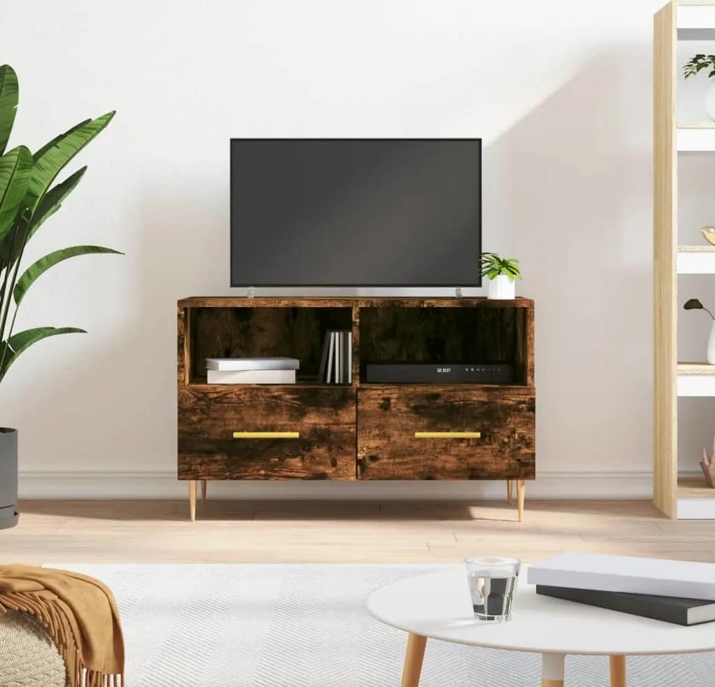 vidaXL TV skříňka 80 x 36 x 50 cm kompozitní dřevo [828963] Barva: bílá s vysokým leskem