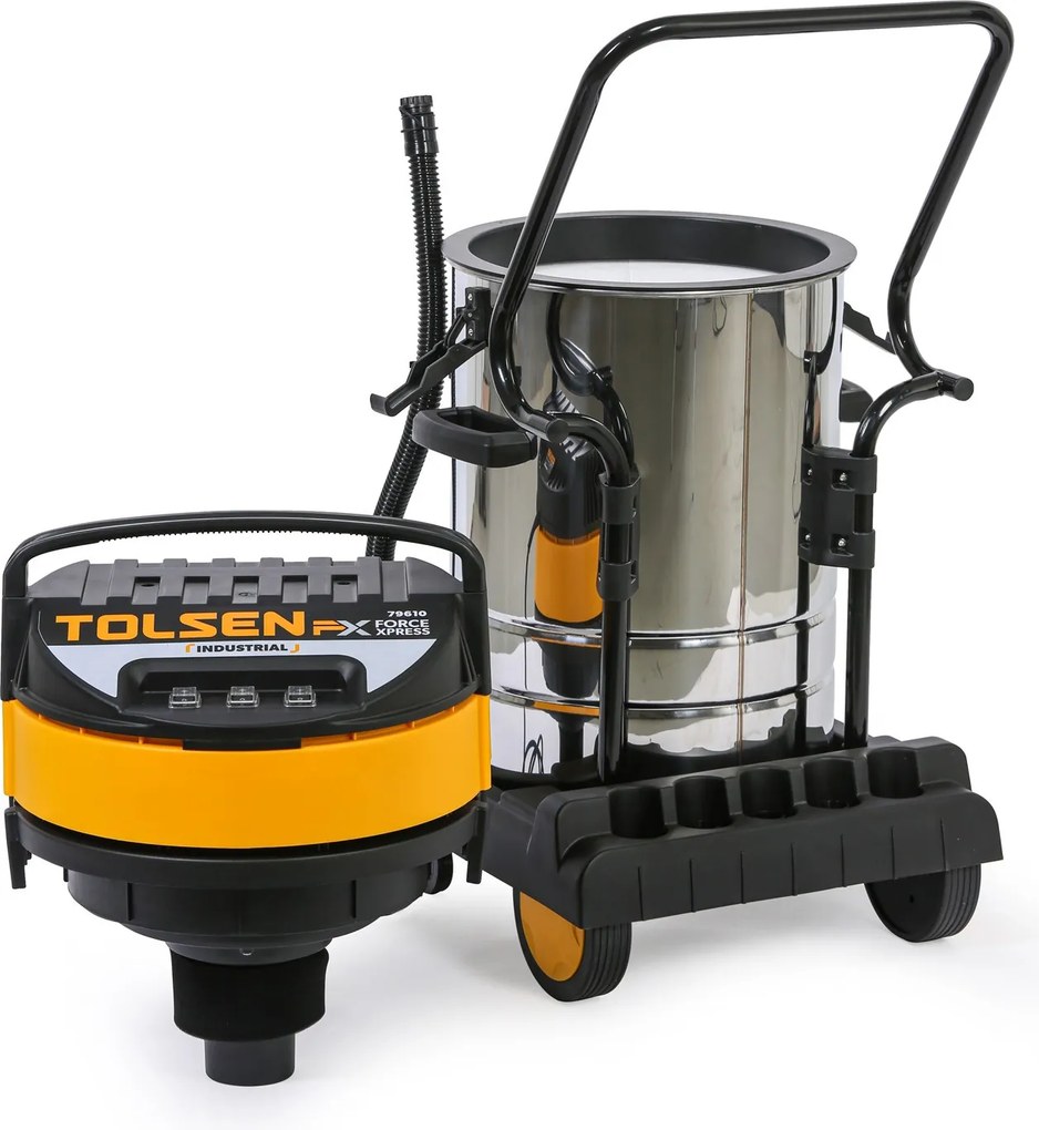 Průmyslový vysavač TOLSEN 79610, suché/mokré sání, 3000 W, 80 l