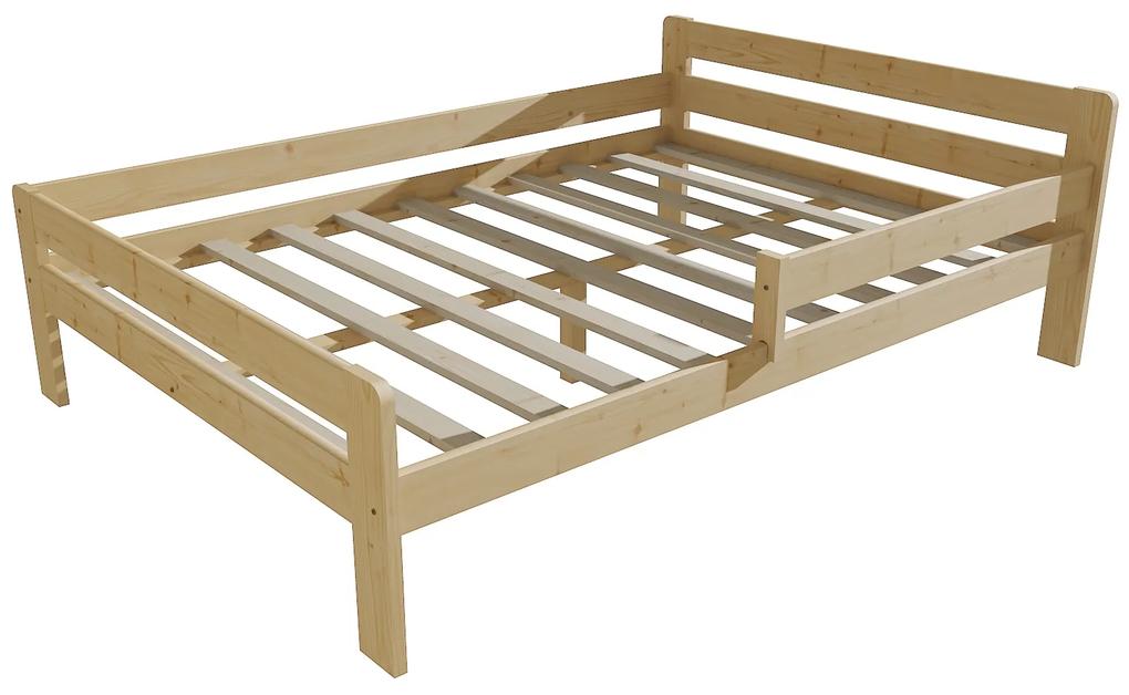 Vomaks Dětská postel se zábranou VMK002C KIDS Rozměr: 140 x 200 cm, Barva: surové dřevo