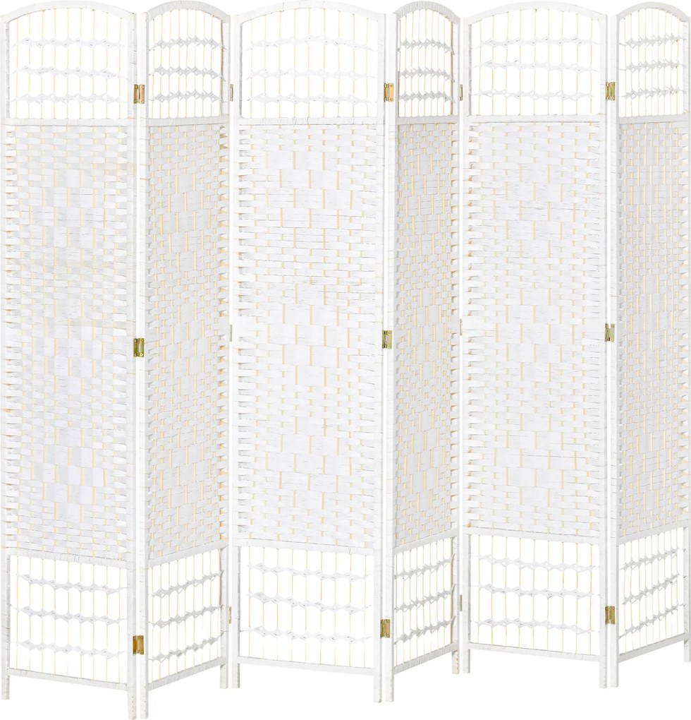 HOMCOM 6-panelový rozdělovací paravan, skládací obraz, 242,5x170,6 cm, papírová vlákna a rámeček z topolového dřeva, elegantní dekorace do ložnice a o