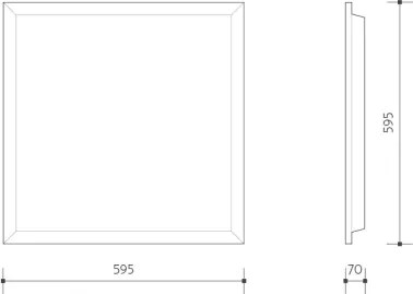 LED panel hranatý vestavný čtvercový 50W neutrální Panlux PN22300001
