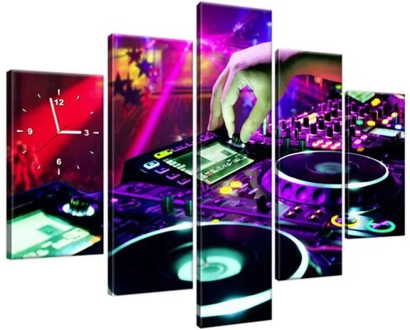 Obraz s hodinami DJ sequence set 150x105cm ZP1333A_5H