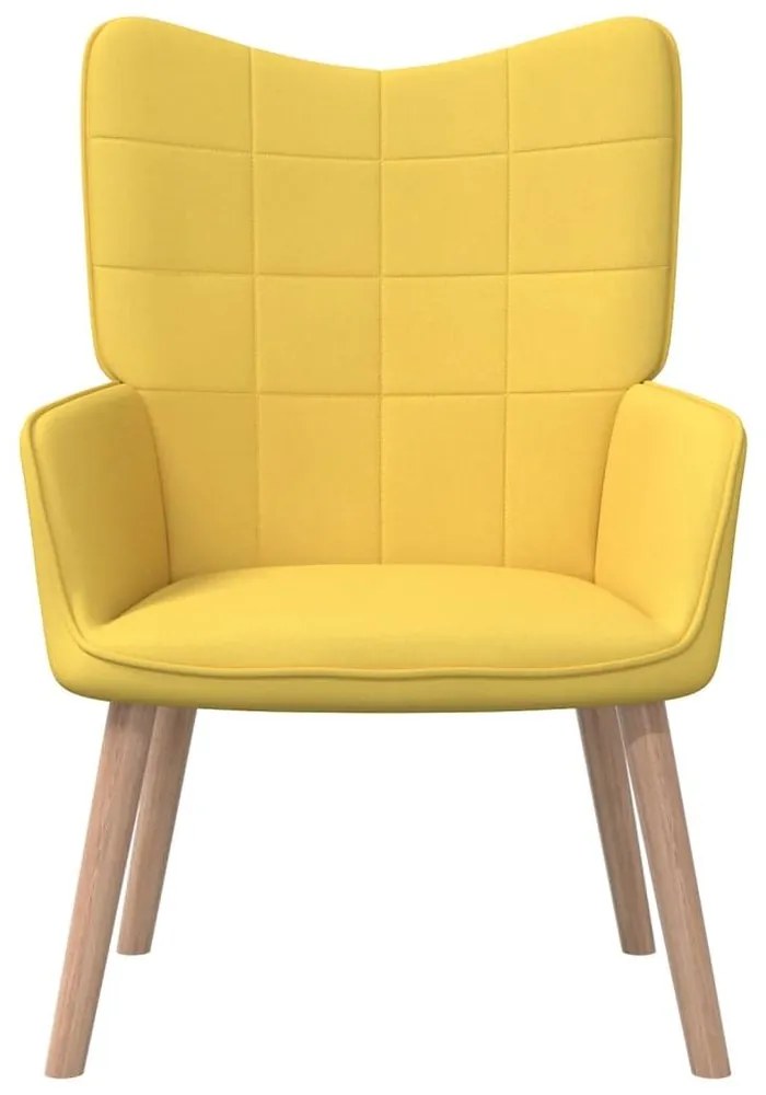 Petromila Relaxační židle se stoličkou hořčicová textil