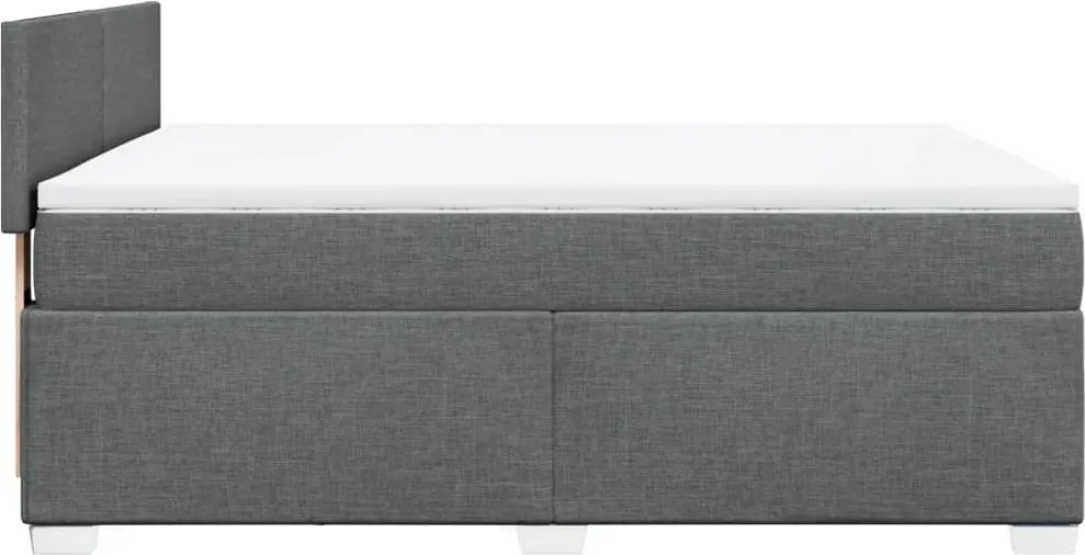 Box spring postel s matrací tmavě šedá 160x200 cm textil 3285933
