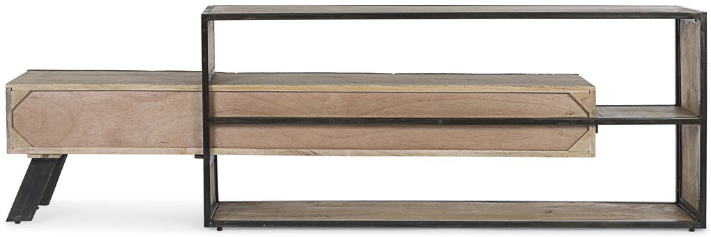 BIZZOTTO Dřevěný TV stolek MANCHESTER tmavý 195 cm 0746641