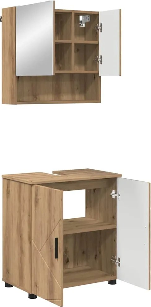 Sada koupelnového nábytku 2 ks Artisanový dub 61 x 35 x 64 cm 3392942