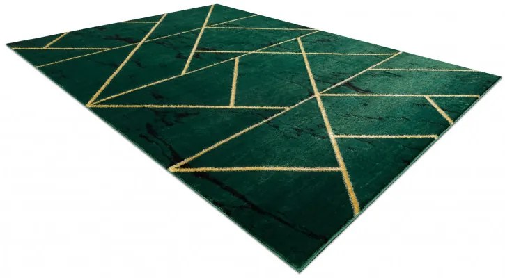 Dywany Łuszczów, Kusový koberec Emerald geometric 1012 green and gold, 240x330, zelená, chodba / předsíň