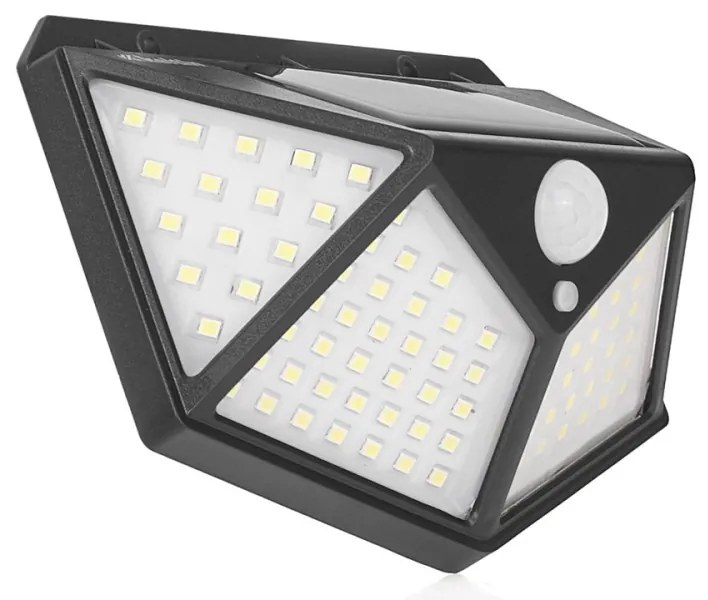 Solární lampa se soumrakem a senzorem pohybu 50W (100led reflektor) (100)