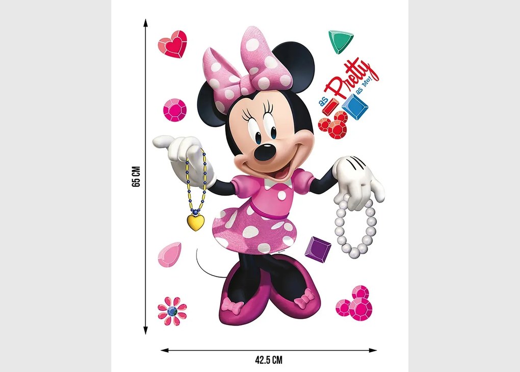 Dětská samolepka na zeď Minnie, Disney | 42.5 x 65 cm | DDK 1754