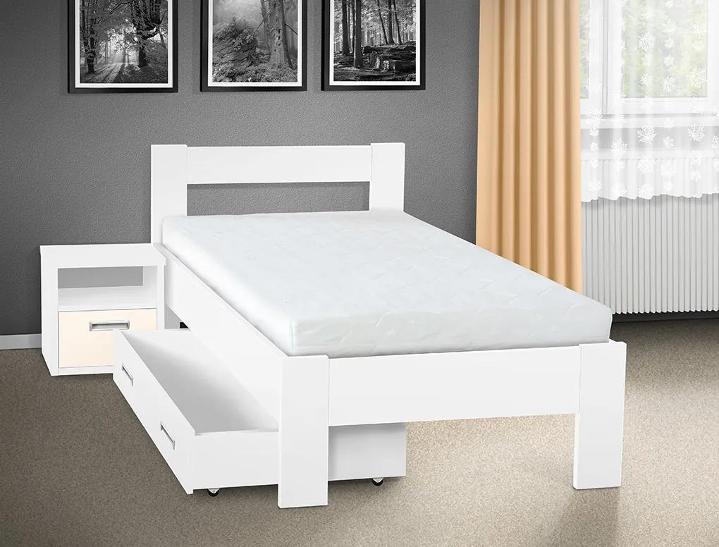 Nabytekmorava postel Sandra 200x160 cmbez matrace, Barva postele: bílá 113, Úložný prostor: bez úložného prostoru