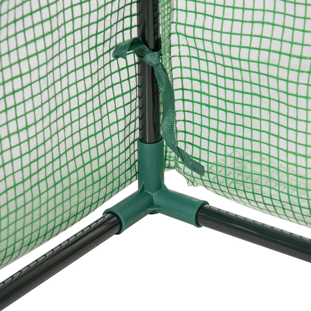 Fóliový skleník Outsunny s oknem, PE skleník pro rajčata a rostliny, chladicí rám 120x60x60 cm, zelený