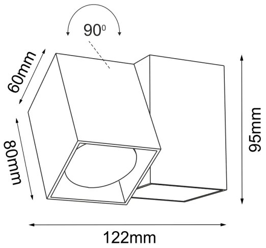 Brosline 2293 - Nástěnné bodové svítidlo CUBE 1xGU10/10W/230V bílá
