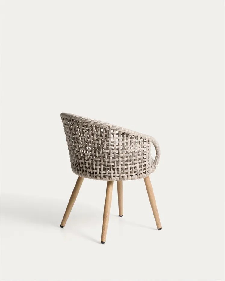 Taupe polstrovaná zahradní židle Lidario – Kave Home