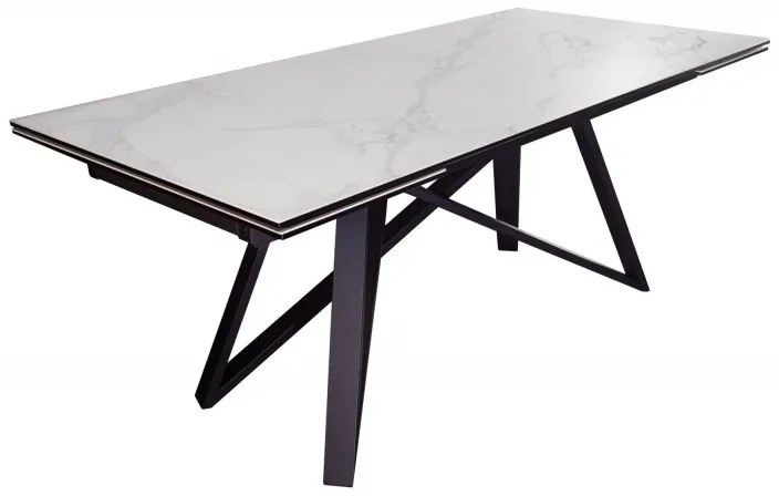 Bílý rozkládací jídelní stůl Atlas 180-220-260 cm