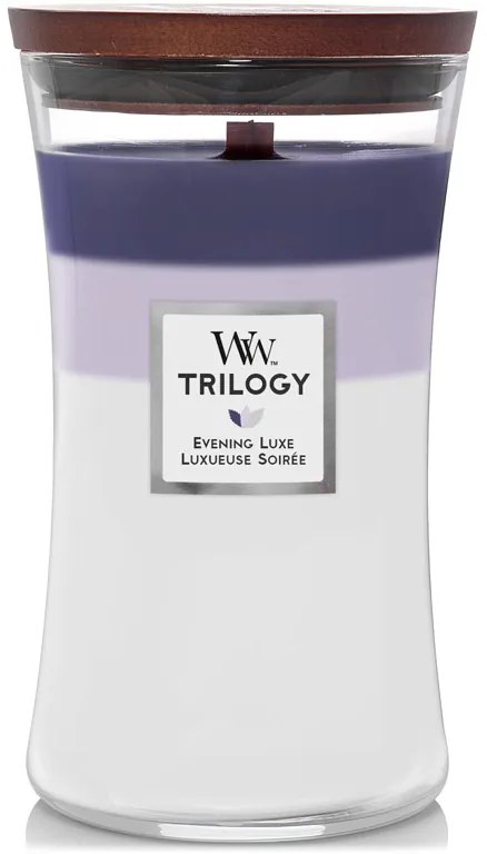 WoodWick – Trilogy svíčka Evening Luxe (Večermí luxus) Velikost: střední 275 g