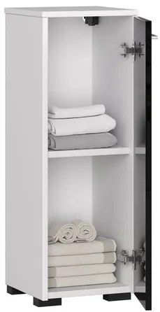 Koupelnová skříňka FIN S30 - bílá/černá lesk