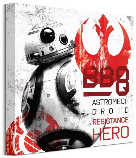 Obraz na plátně Star Wars The Last Jedi (BB-8 Resistance Hero) 40x40cm WDC95949