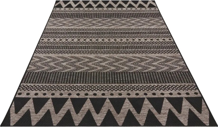 Černo-béžový venkovní koberec NORTHRUGS Sidon, 200 x 290 cm