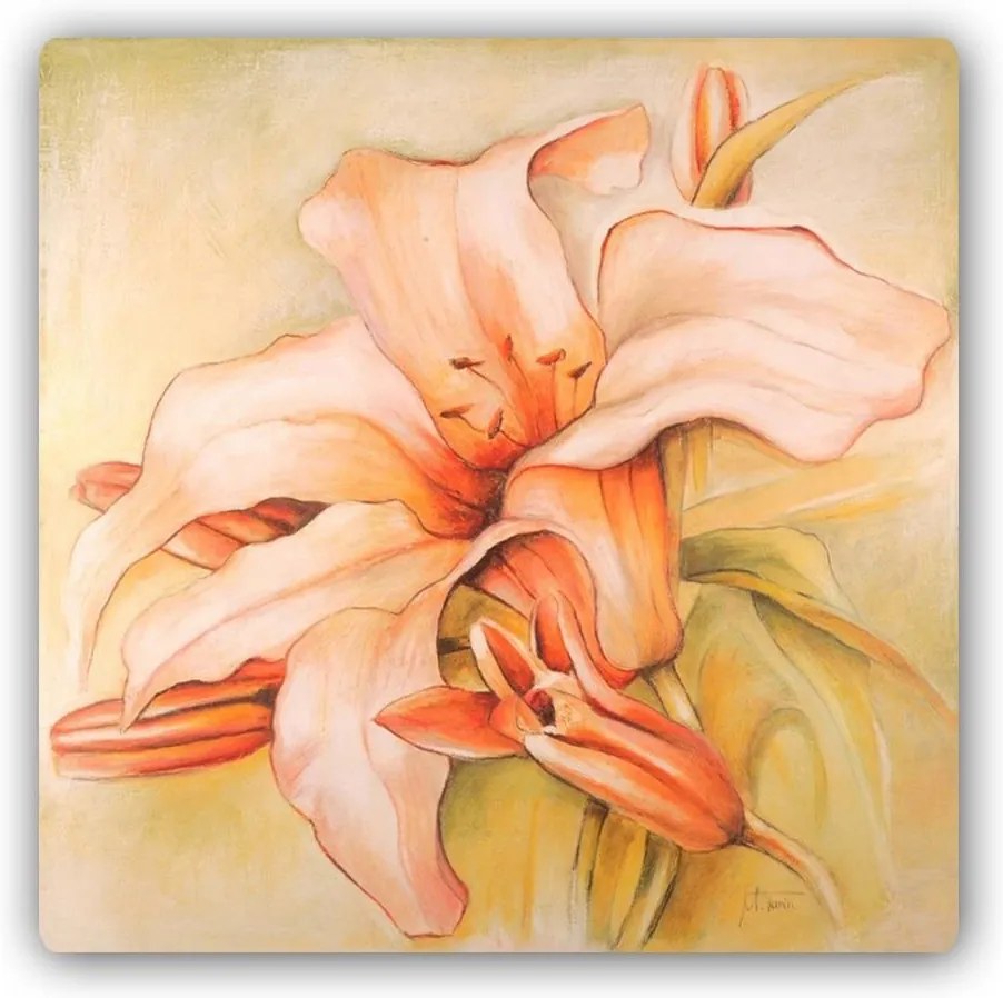 CARO Kovový obraz - Tarin - Flower 2 50x50 cm
