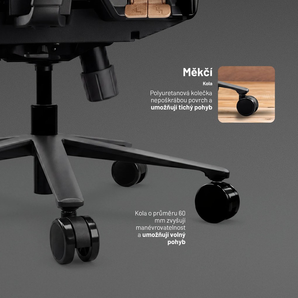 Ergonomická kancelářská židle černá: Diablo V-Flash Ultra Black