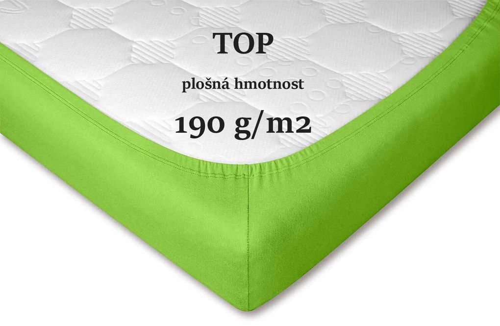 Dadka Jersey prostěradlo kiwi 90x200x25 cm