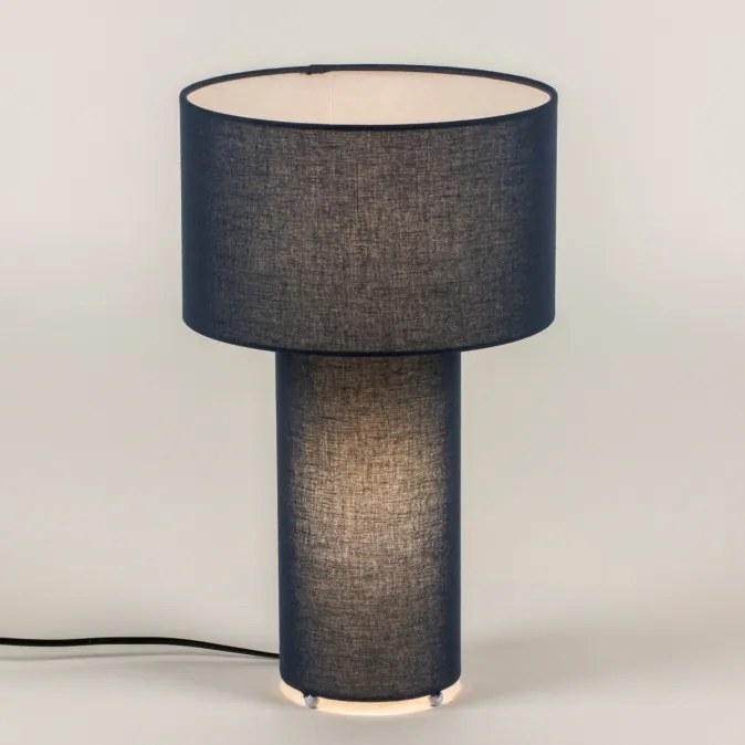Stolní textilní lampa André Blue