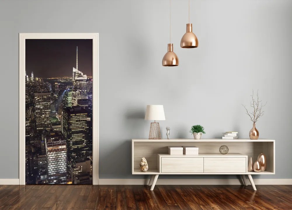 Fototapeta samolepící na dveře New York noc 95x205 cm